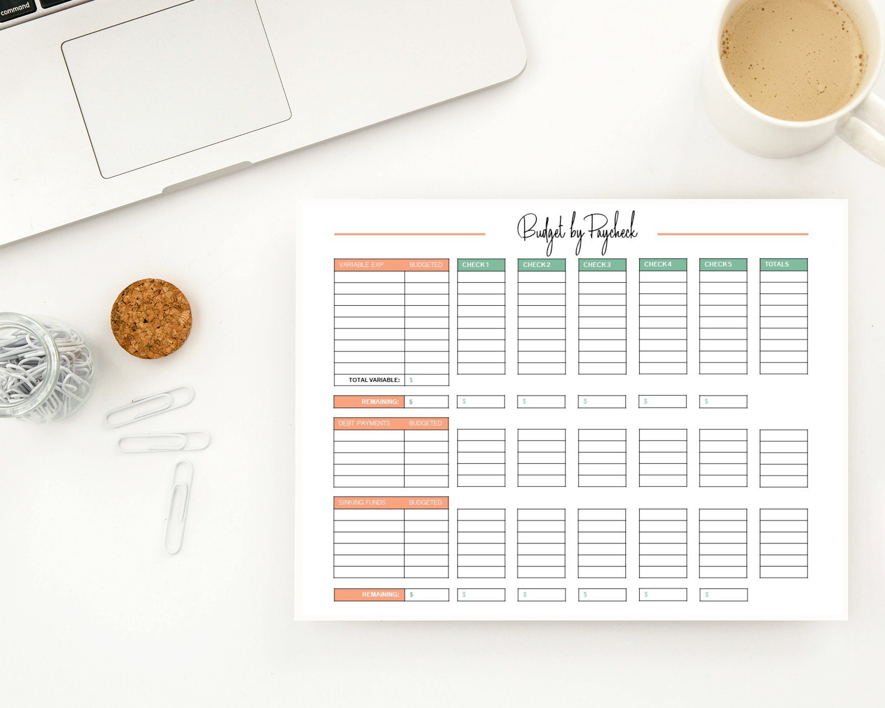 Paycheck Budgetfinance Gift Budget Plannerbudget by | Etsy