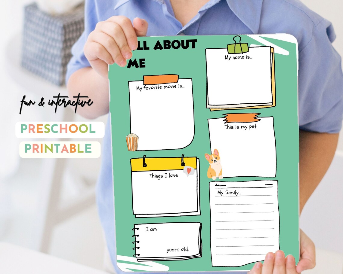 All About Me Preschool Hello Preschool Preschool Binder All About Me ...