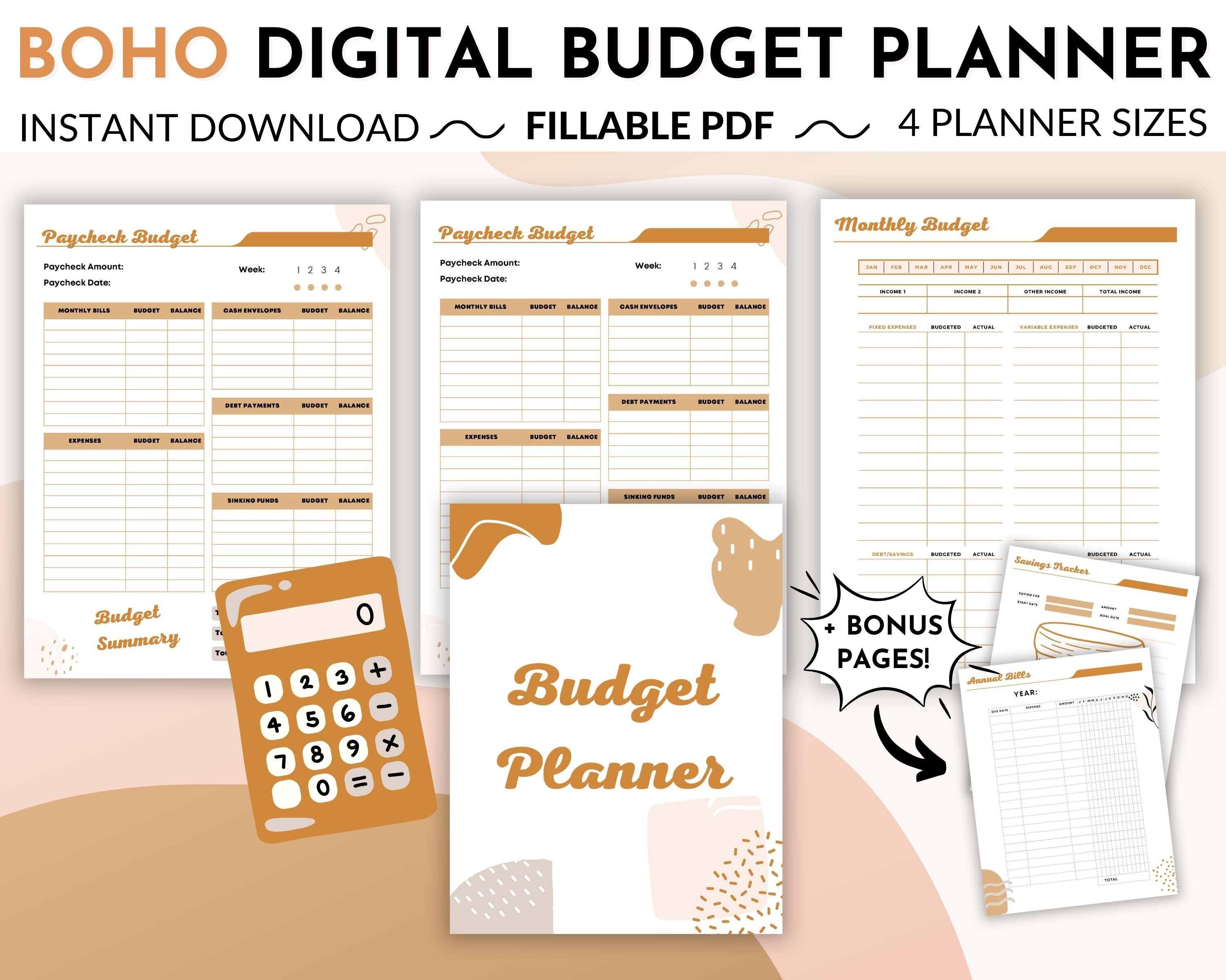 EDITABLE Digital Finance Planner | Budget Planner | Budget Binder ...
