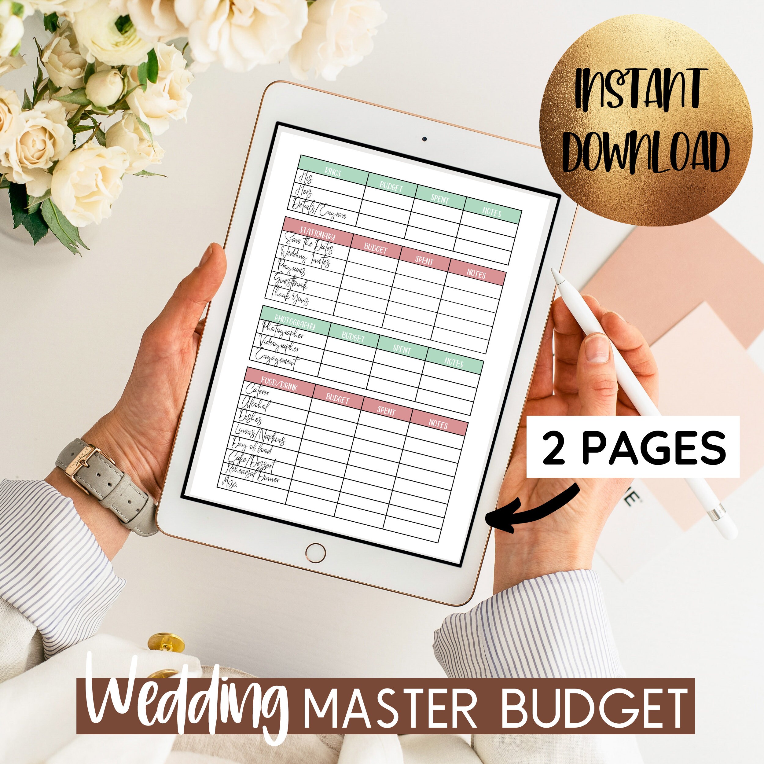 Wedding Planner Expense Budget Tracker,wedding Budget Organizer,wedding ...