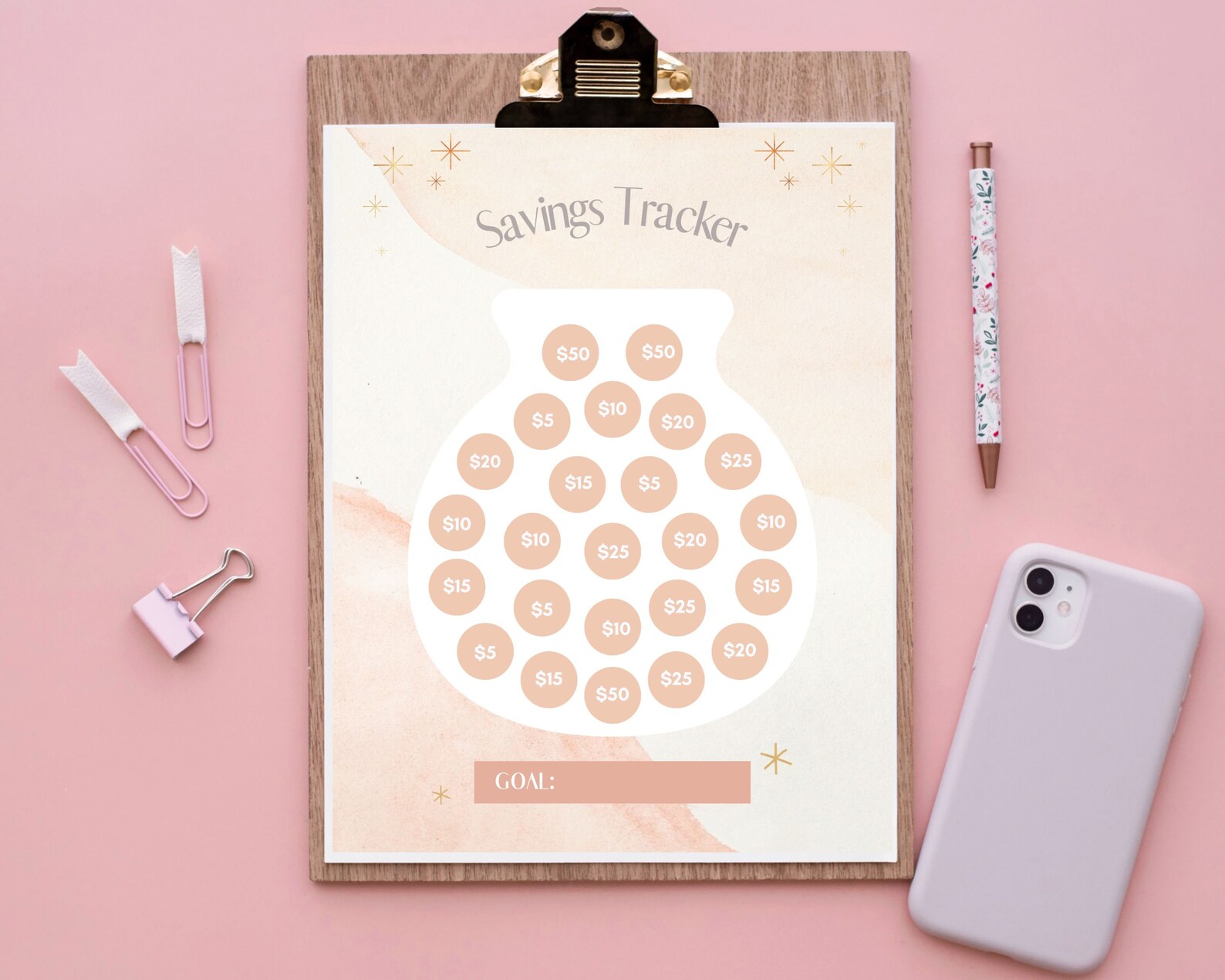 Peach Financial Planner Digital, Finance Binder, Finance Template ...