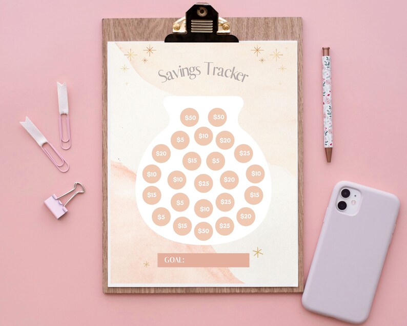 Peach Financial Planner Digital, Finance Binder, Finance Template ...