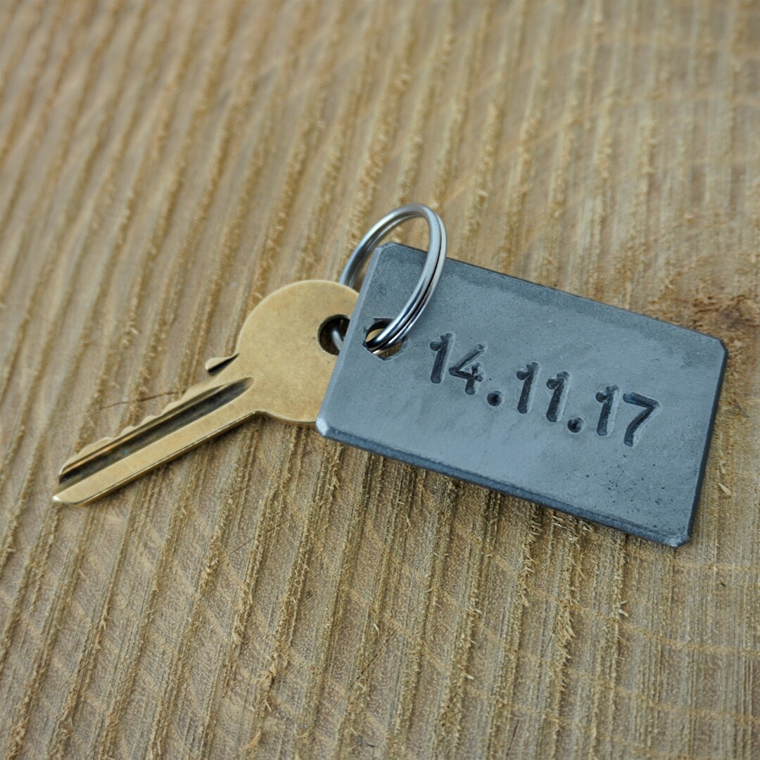 Special Date Iron Keyring • Personalised Date Metal Keyring 6th ...