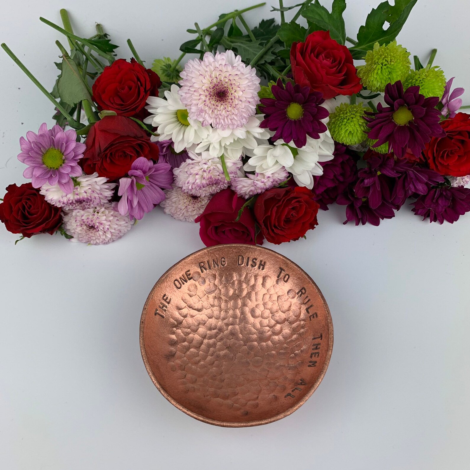 Small Copper Bowl With Hammered Texture - Seventh Wedding Anniversary ...