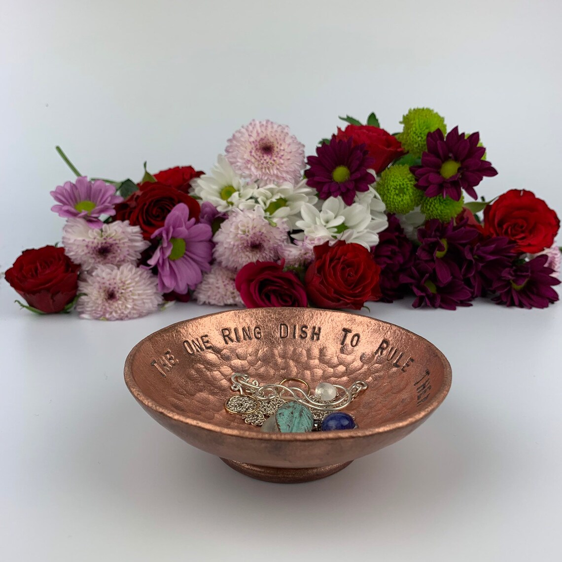 Small Copper Bowl With Hammered Texture - Seventh Wedding Anniversary ...