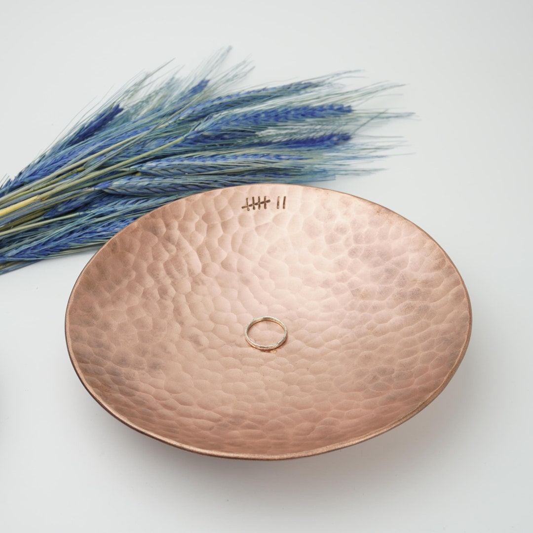 Personalised Handmade Copper Bowl • 7th Anniversary Gift• Hammered ...