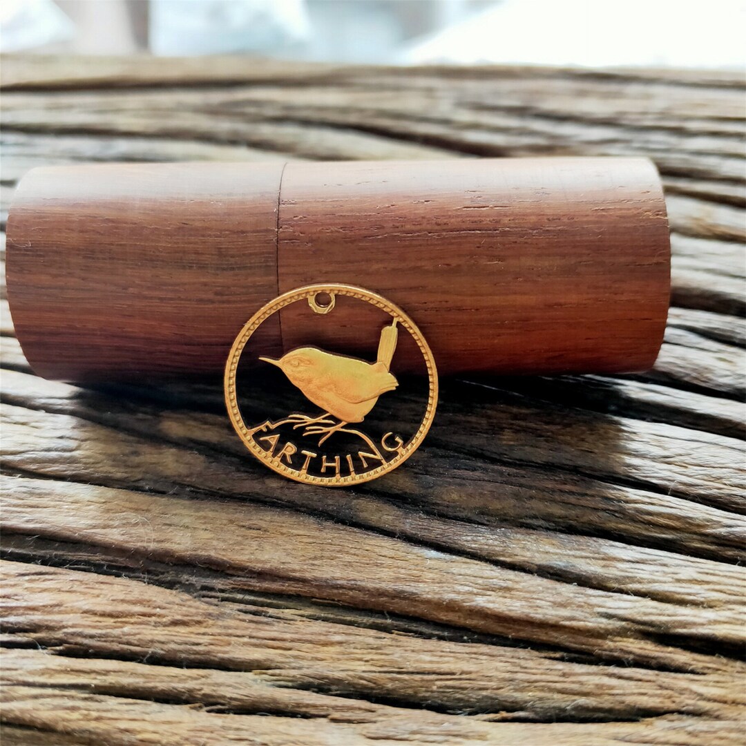 Great Britain Cut Coin Necklace 1 Phalanx Antique Farthing Coin Pendant ...