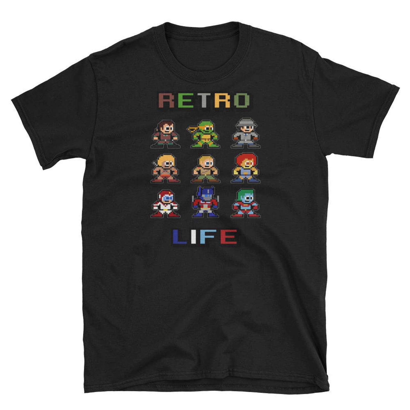 Retro Life Shirt. Unisex T-shirt. 80's Shirts.gamer Shirt.gaming Shirt ...