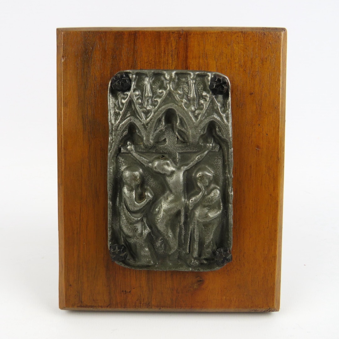 Catholic Bas-relief Christ's Crucifixion, Kiss of Peace, Home Altar ...