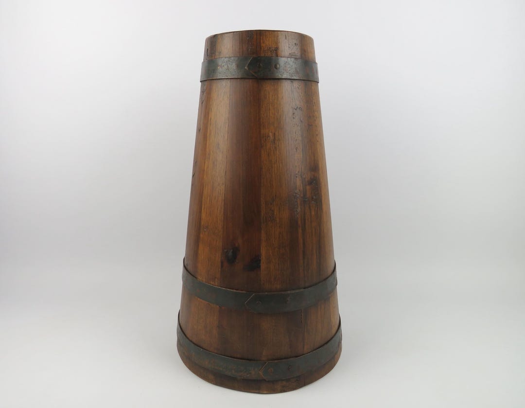19th Century Oak and Forged Metal Butter Churn, French Cooper's Churn ...