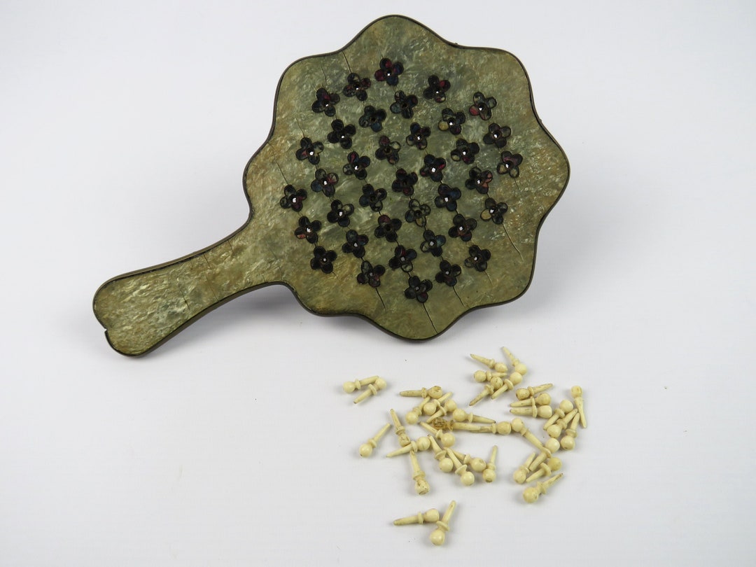 Mother of Pearl Solitaire Board Game, Vintage Solitaire Game ...