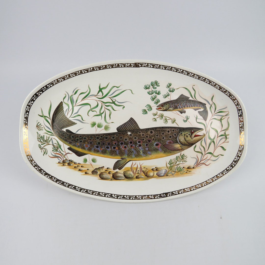 Vintage Longchamp Fish Platter, French Fish Serving Platter, Fish ...