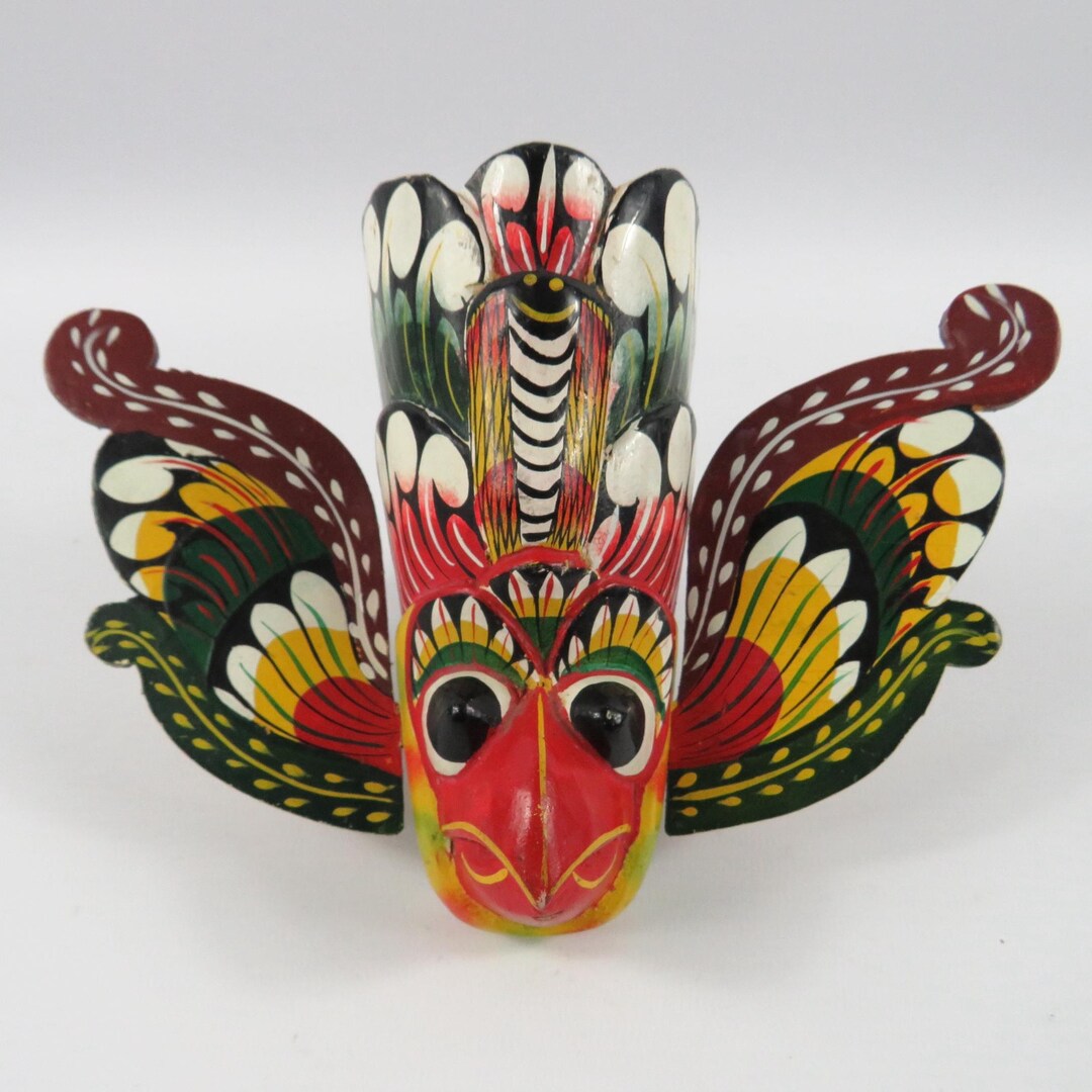 Sri Lankan Traditional Devil Mask, Gurula Raksha Eagle Devil Mask ...