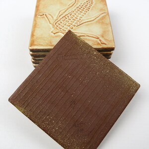 Vintage French 70s Marazzi Ceramic Tiles, 6 Italian Glazed Wall Tiles ...