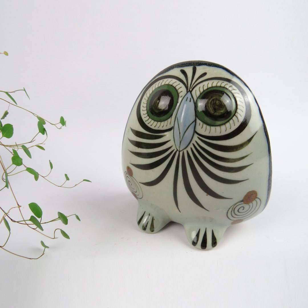 Vintage Hand-painted Ken Edwards Tonala Owl Pottery, Mexican Pottery ...