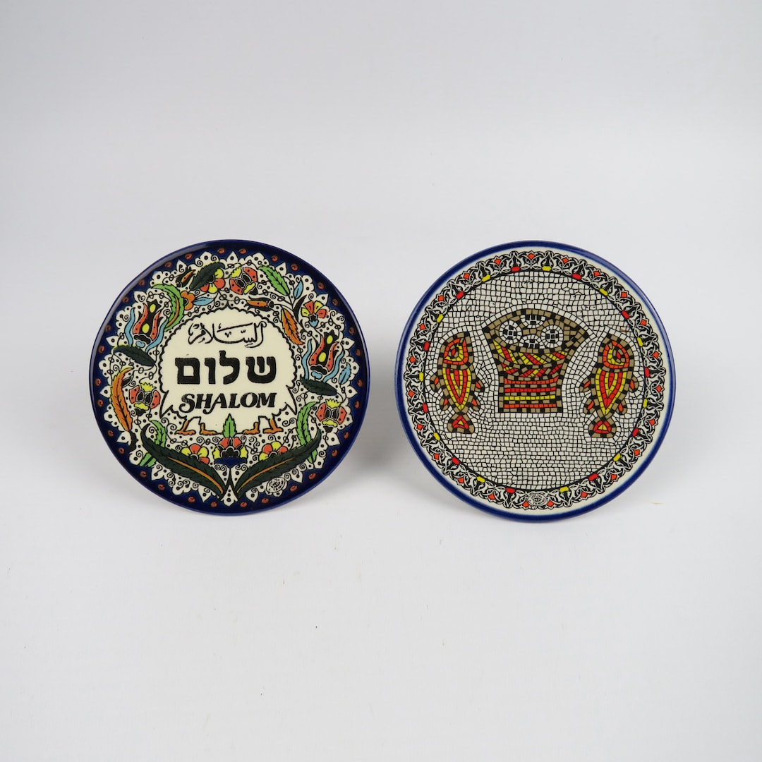 Jerusalem Israel Hand-painted Ceramic Wall Plates, Armenian Pottery ...