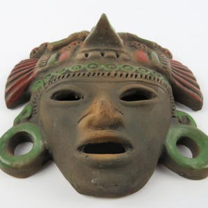 Aztec Warrior Wall Mask, Mexican Tribal Mask, Pre-columbian Eagle ...