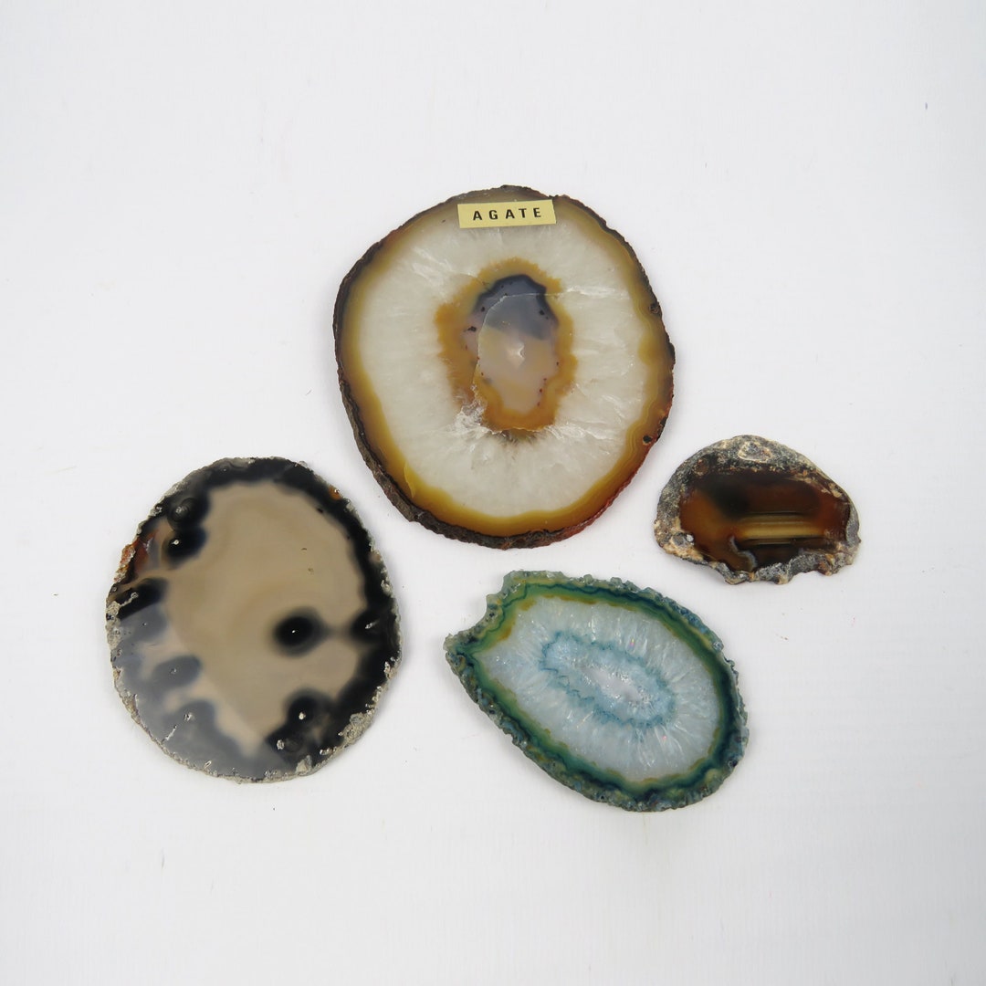 Polished Agate Slices, Sliced Geodes, Brazilian Minerals, Natural ...