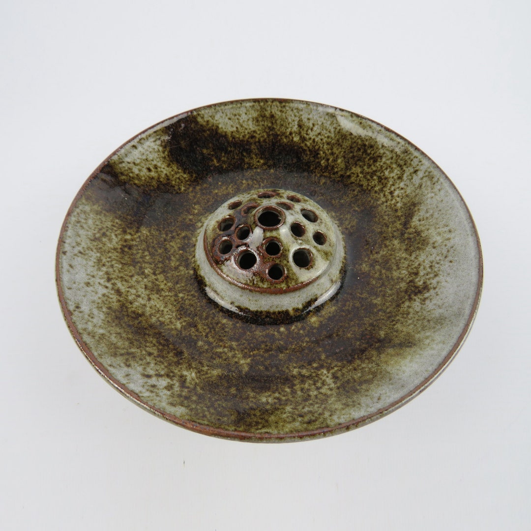 Flower Frog Vase Thierry & Chantal Robert, Atch Pottery Sandstone Jar ...