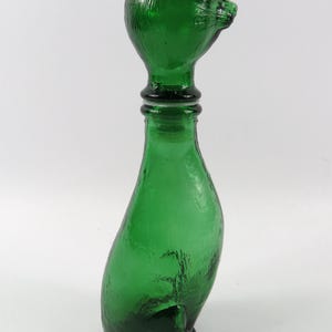 Empoli Green Cat Decanter, Italian Genie Bottle in the Shape of a Cat ...