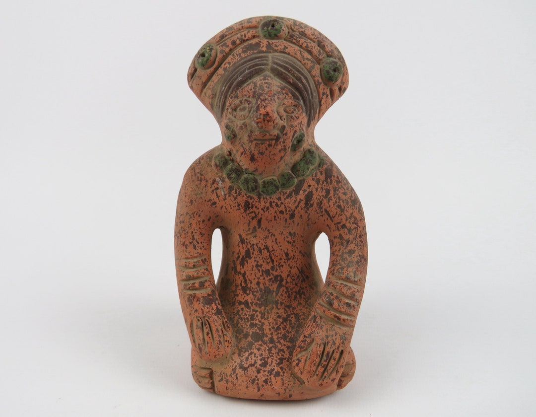 Mexican Aztec Inca Clay Figurine, South American Terracotta Figurine ...