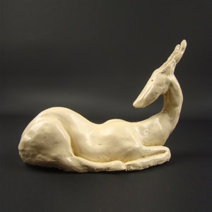 Clay Pottery Antelope Dear Sculpture, Handcrafted Terracotta Animal ...
