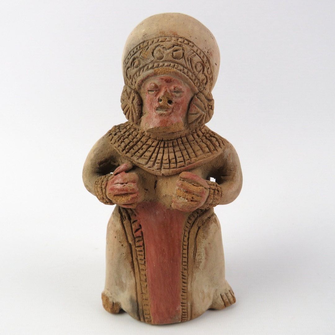 Precolumbian Musician Figurine, Terracotta Clay Handcrafted Figural ...
