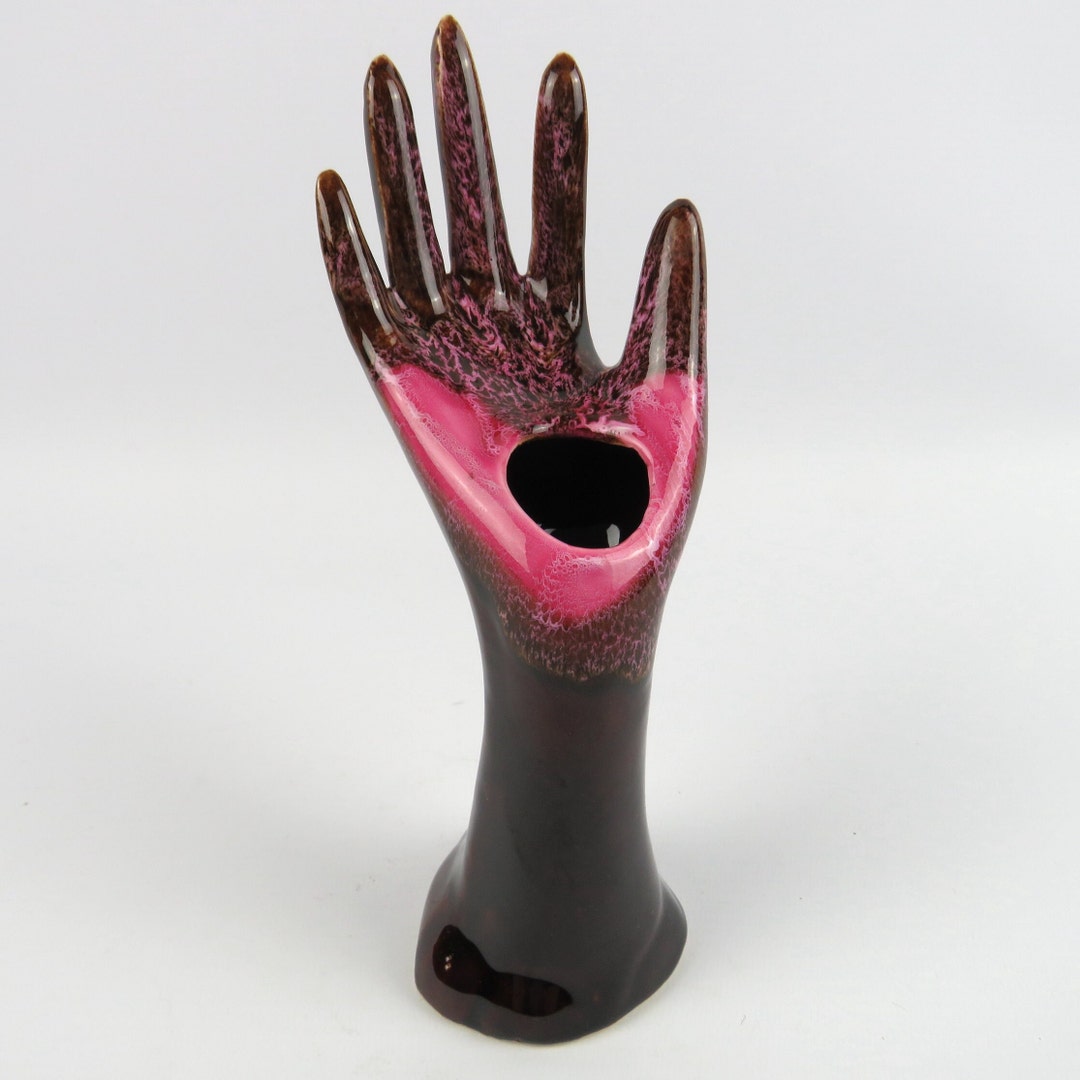 Vintage Hand-shaped Jewelry Holder, Vallauris Ceramic Hand Ring Holder ...