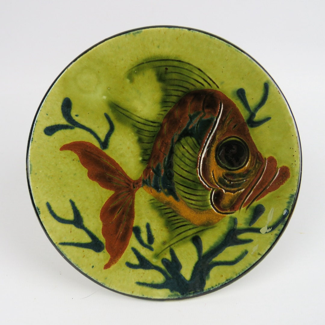 Puigdemont Style Fish Plate, Big Eye Fish Wall Plate, Spanish Studio ...