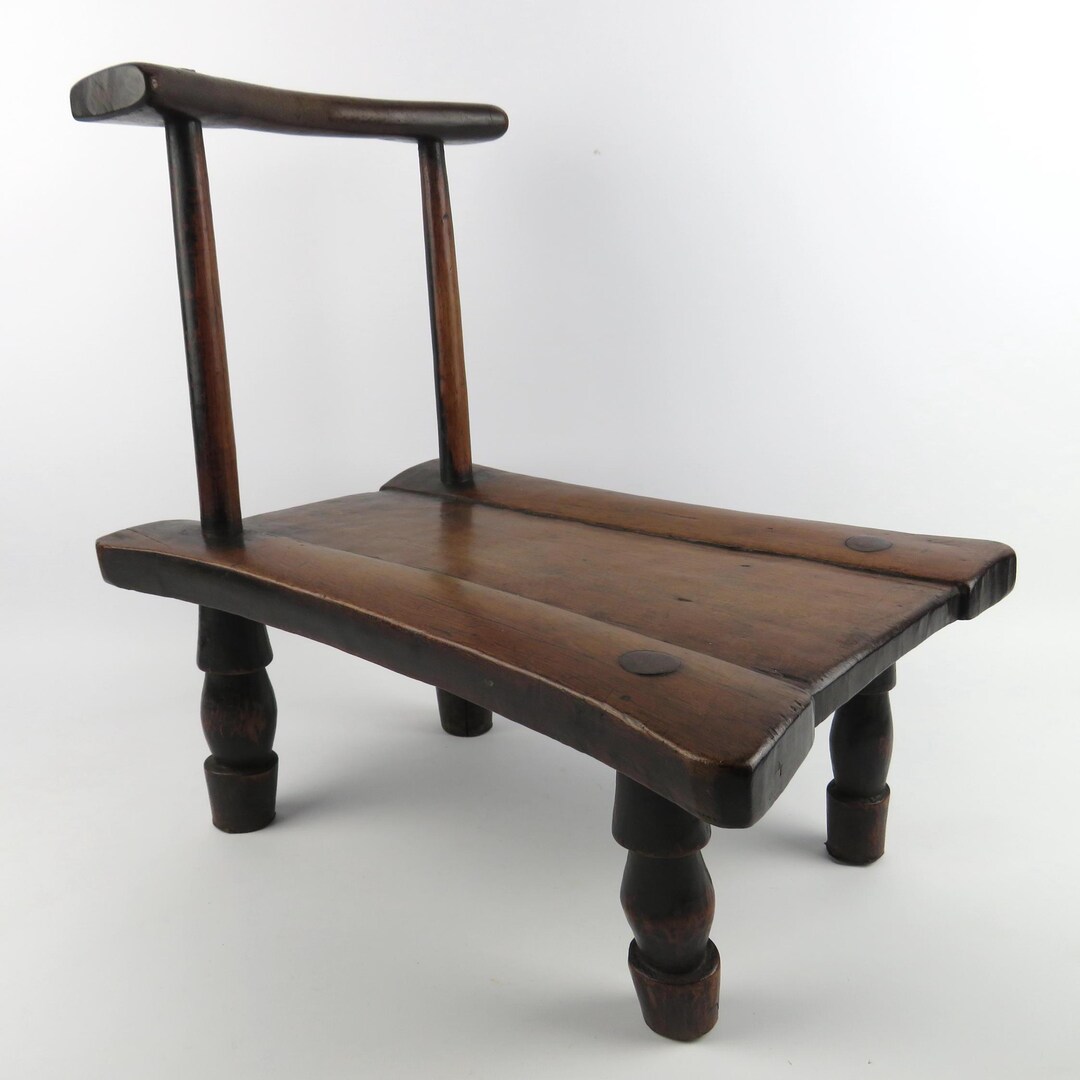 Ivory Coast Baoule Chair, African Ritual Seat, Carved Wood Ceremonial ...