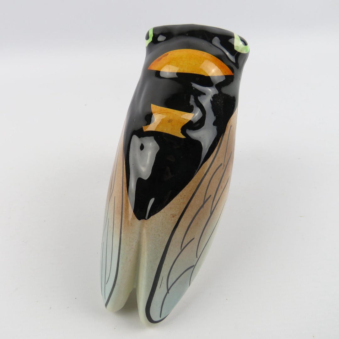 French Provencal Cicada Wall Vase, Hand-painted Vallauris Pottery ...