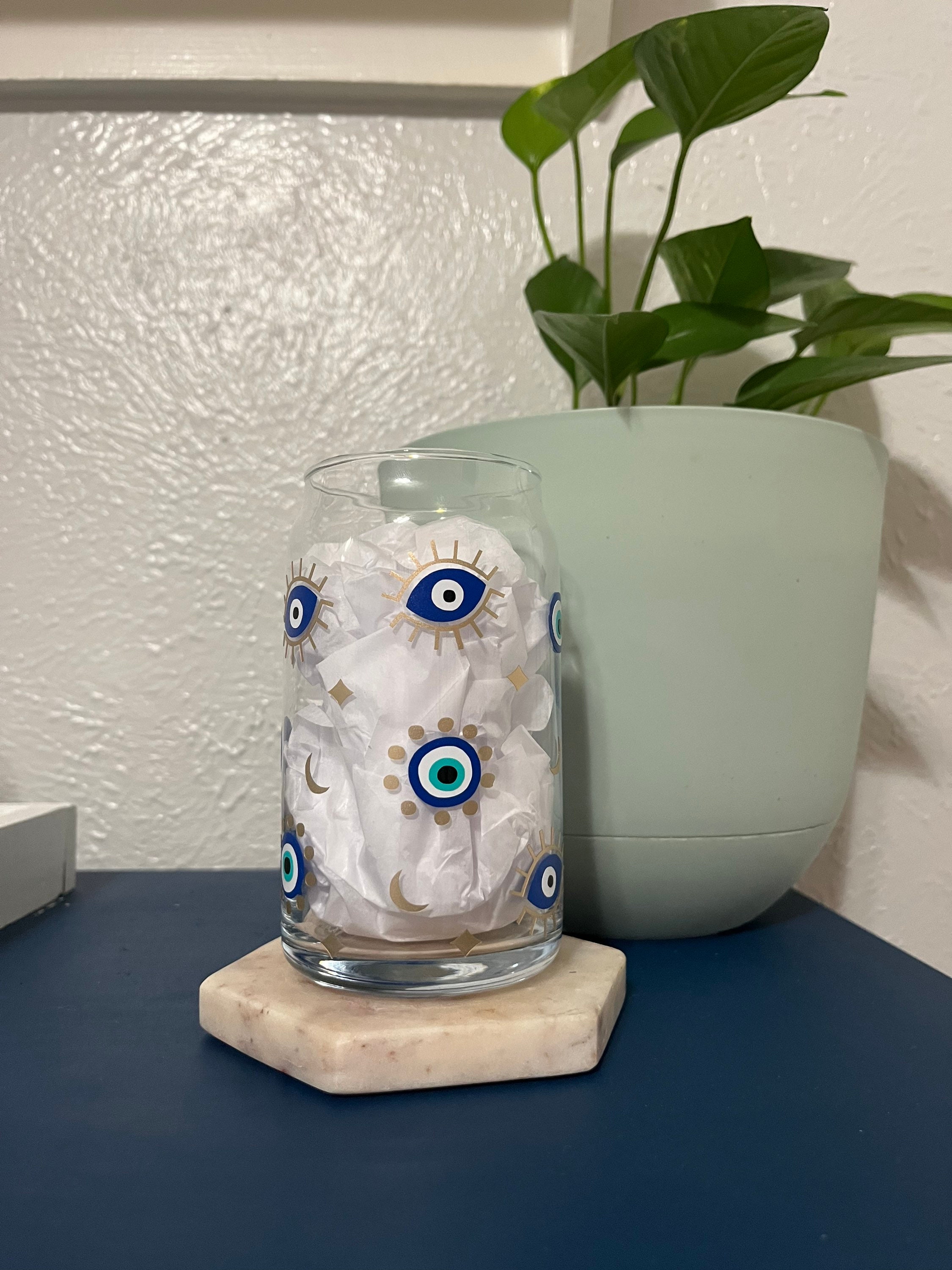 Evil Eye - Beer Can Glass - Etsy