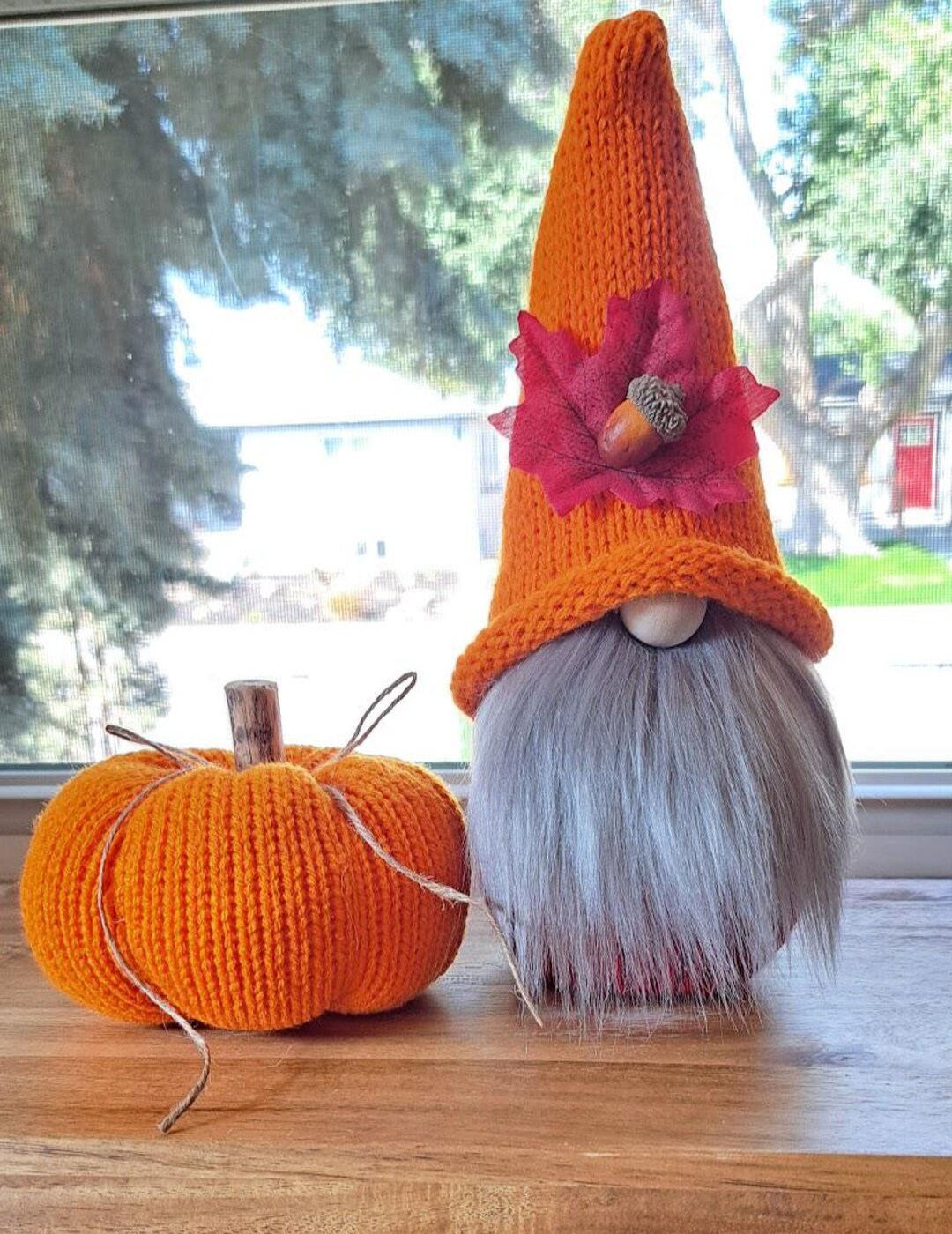 Set Pumpkin and Gnome Leaf Fall Pumpkin Plush Gnome. Thanksgiving ...