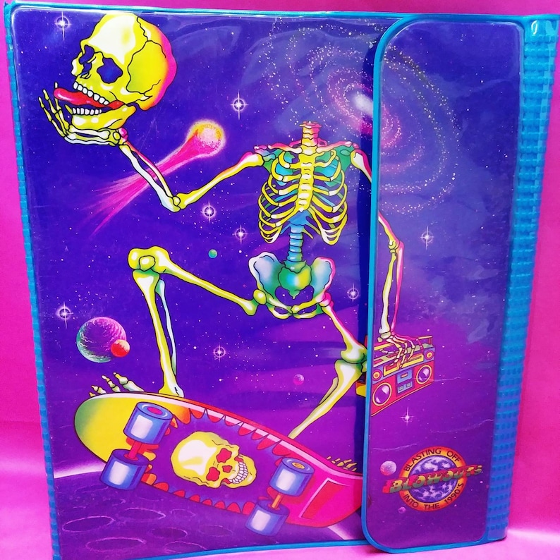 1989 Lisa Frank Blast off into the 90's Trapper Keeper | Etsy