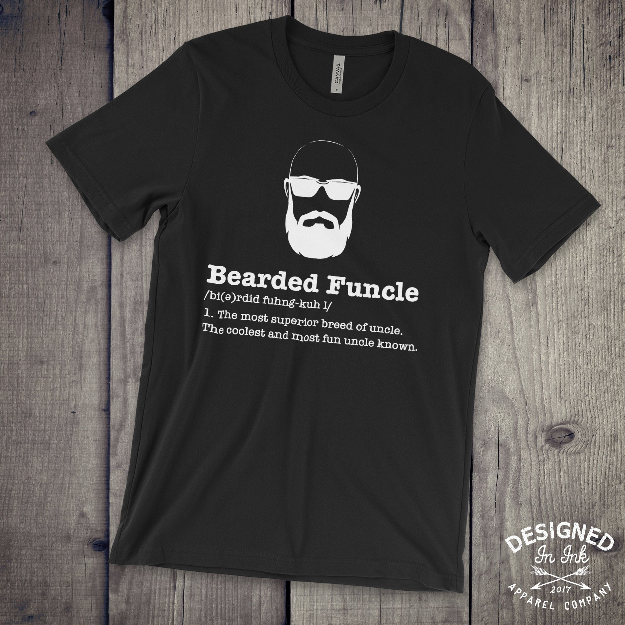 Bald Bearded Funcle Tshirt Funcle Beard Lover Fun Uncle | Etsy