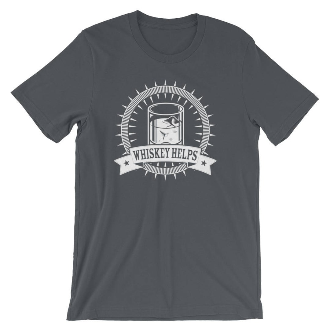 Vintage Whiskey Helps Funny Drinking T-shirt, Whiskey Lover, Bourbon ...