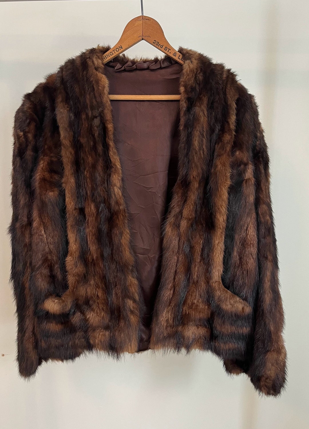 Vintage Brown Fur Jacket - Etsy