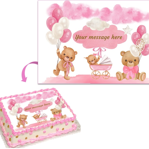 Teddy Bear Sheet Cake Topper - Etsy