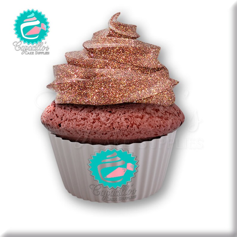 Rosegold Edible Glitter disco Dust for cake decoration 8 | Etsy