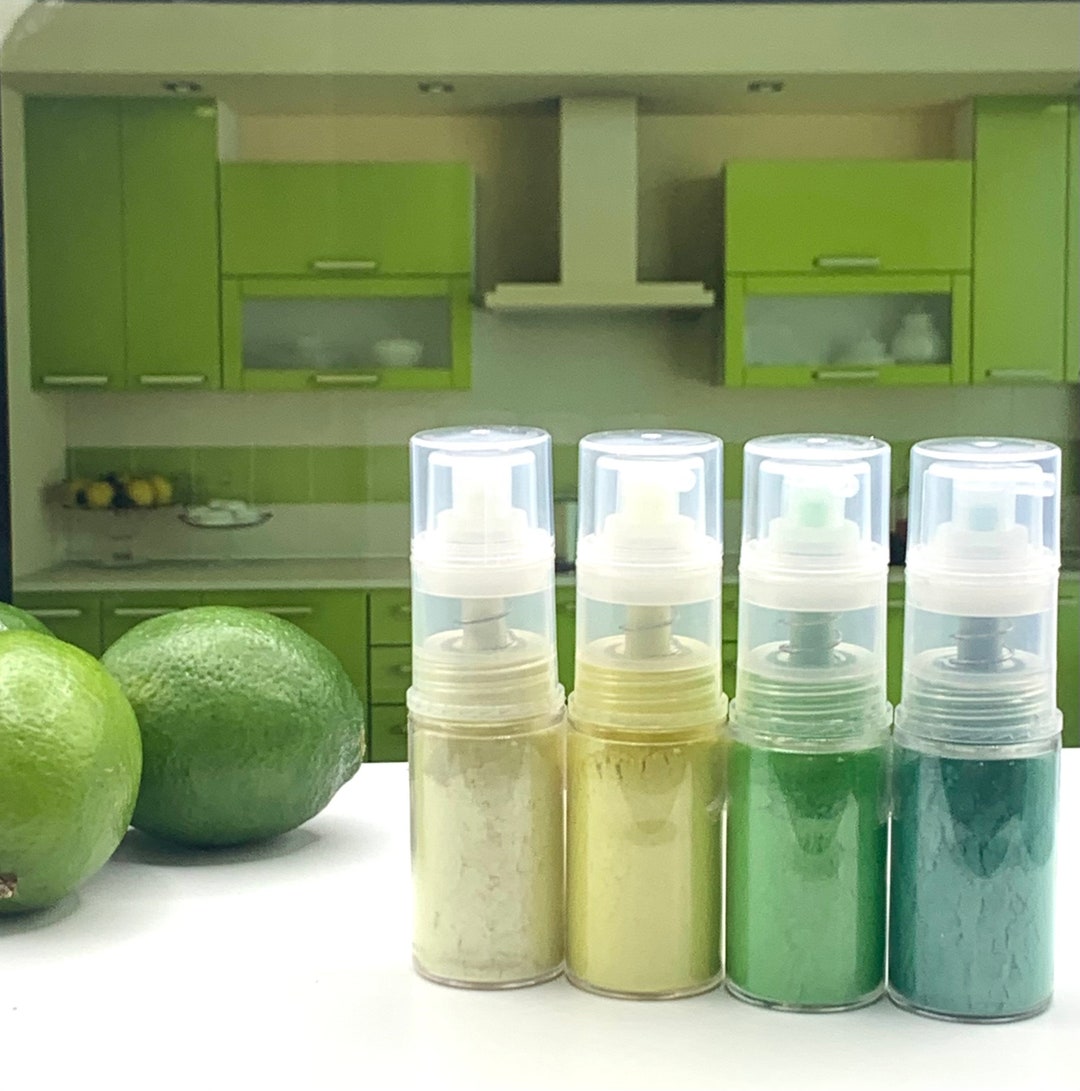Edible Glitter Spray LUSTER DUST Set, Powder Pump Dispenser, Metallic ...