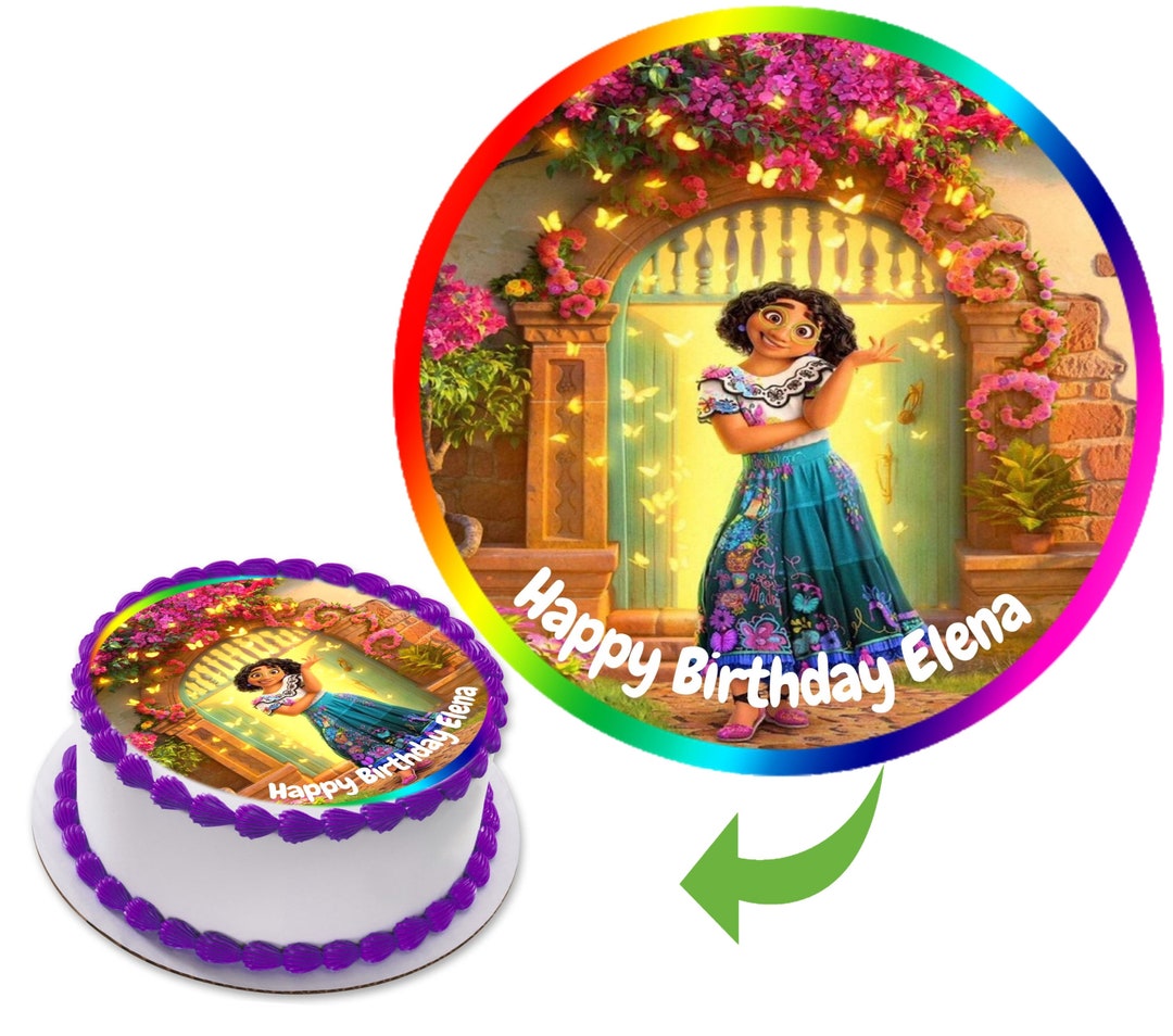 Mirabel Encanto Edible Cake Topper Icing Sheet 8" Round for Cake ...