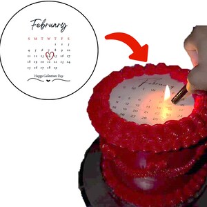 Burn Away Cake, Edible Images With Hidden Message, Valentine Heart Love ...