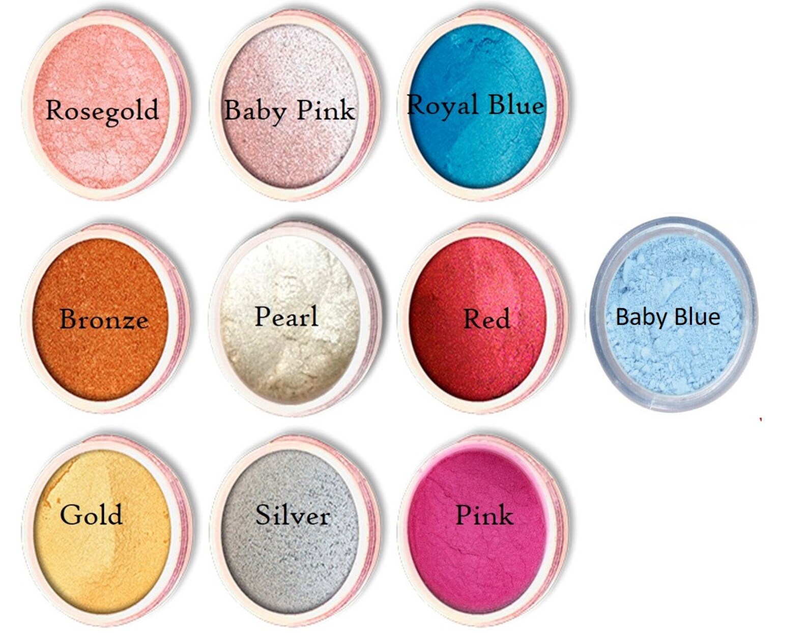 Edible Glitter Luster Dust Set 10 Colors Cake Decorating | Etsy