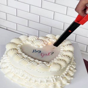 Burn Away Cake, Edible Images With Hidden Message, Valentine Heart Love ...