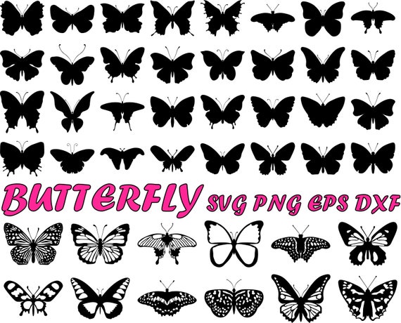 BUTTERFLY Svgbutterflies Svgpatterned Butterflyinsect Svg - Etsy