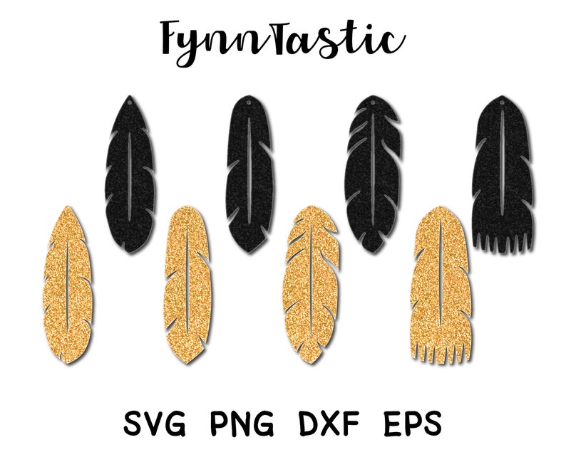 Feather Earring Templates Feather Earring SVG Cricut Earring Template ...
