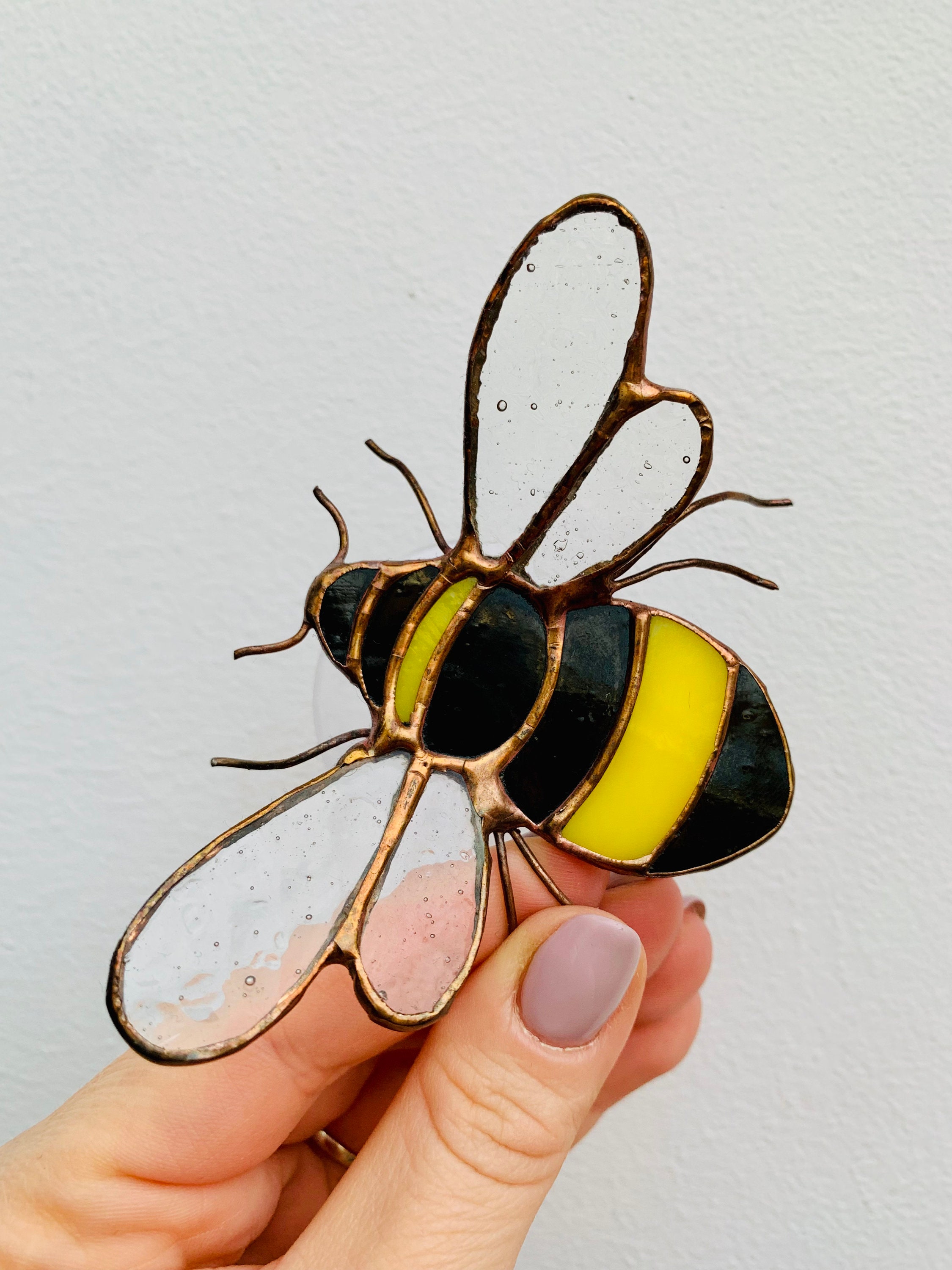 Stained Glass Bee Nature Inspired Decor Gifts of Whimsy Eco - Etsy