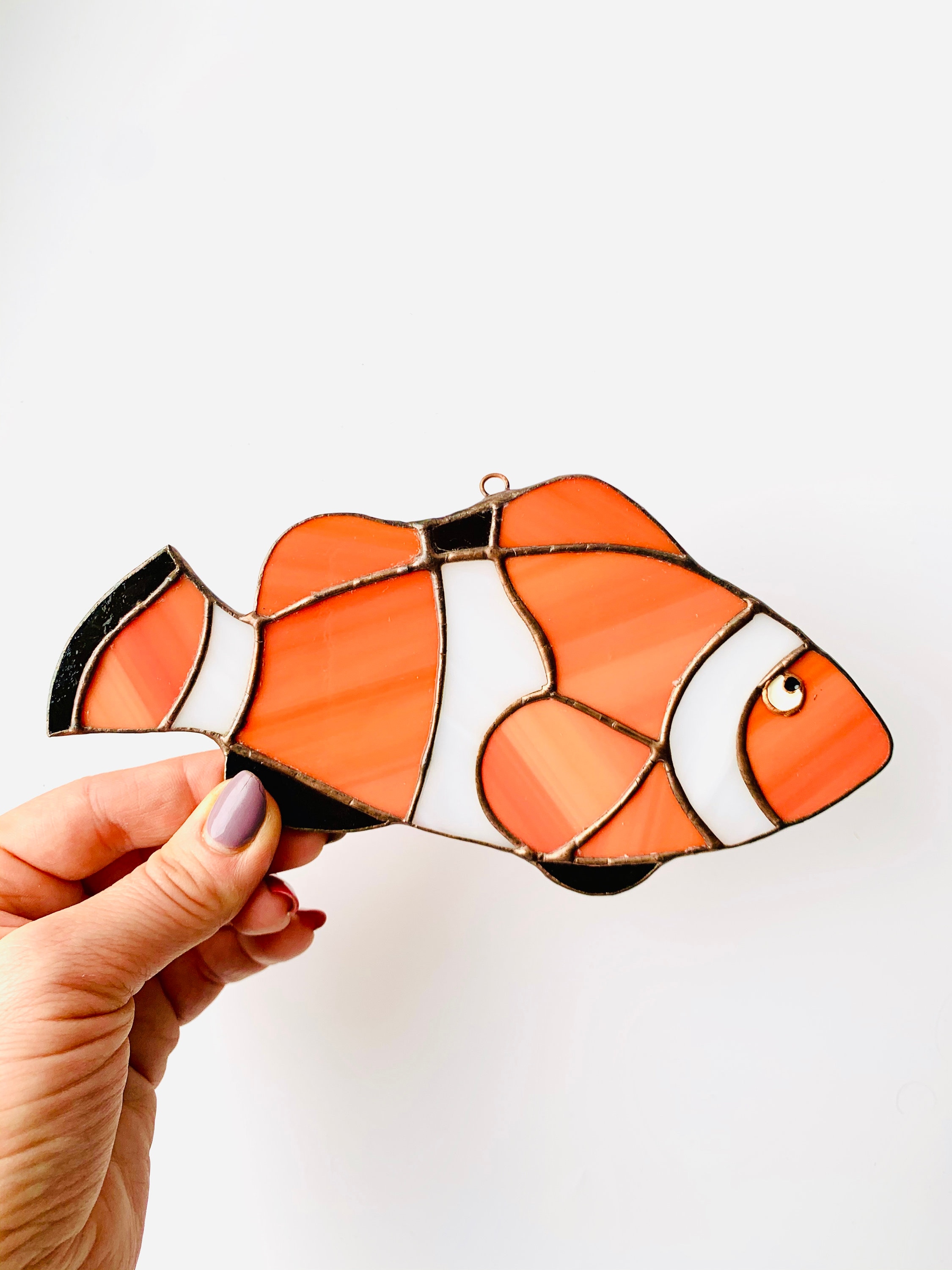Stained Glass Tiffany Fish Nemo Suncatcher Fish Lover Gift Fisherman ...