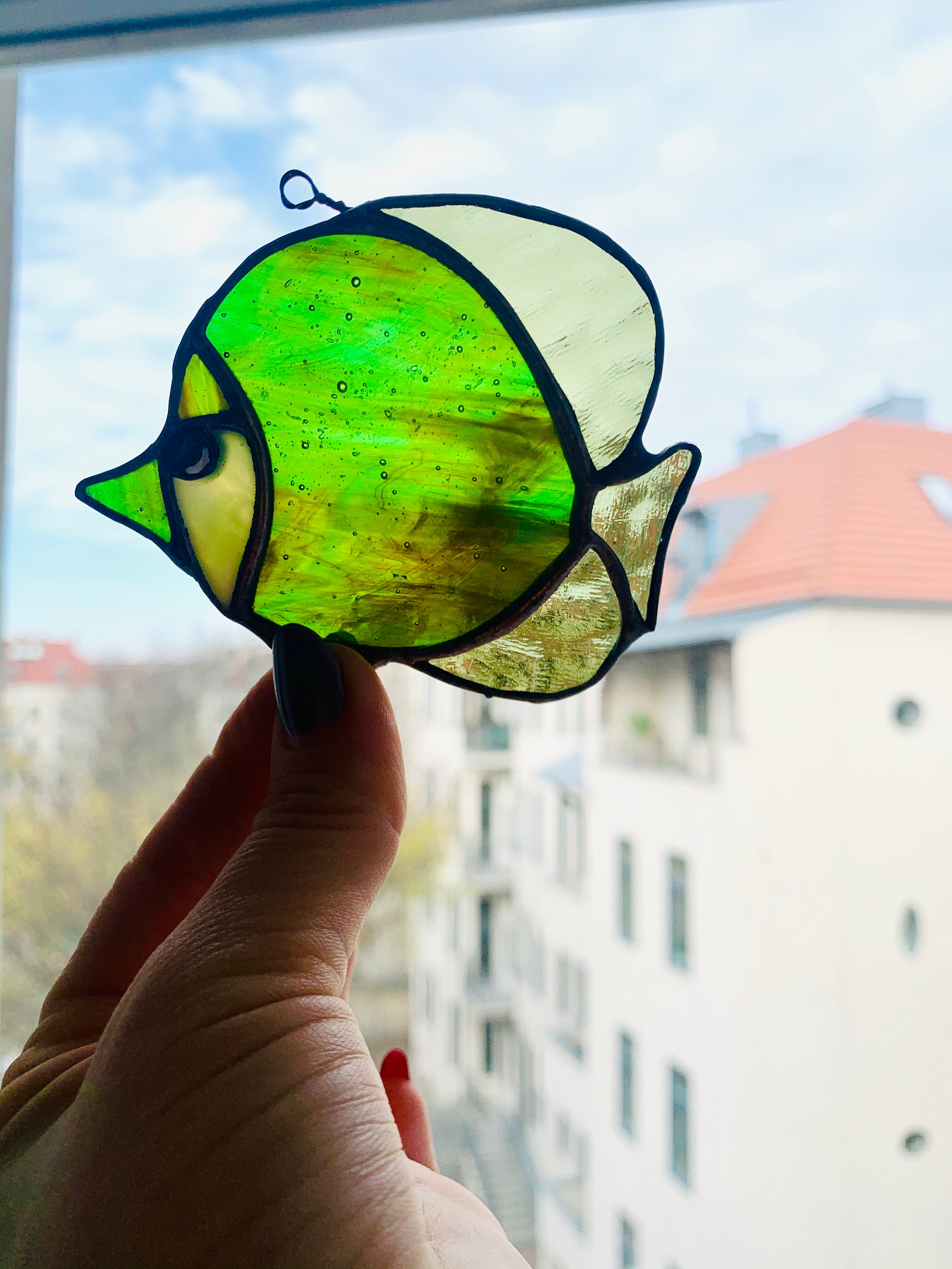 Stained Glass Fish Creative Underwater Art Unique Sea Creature Decor ...