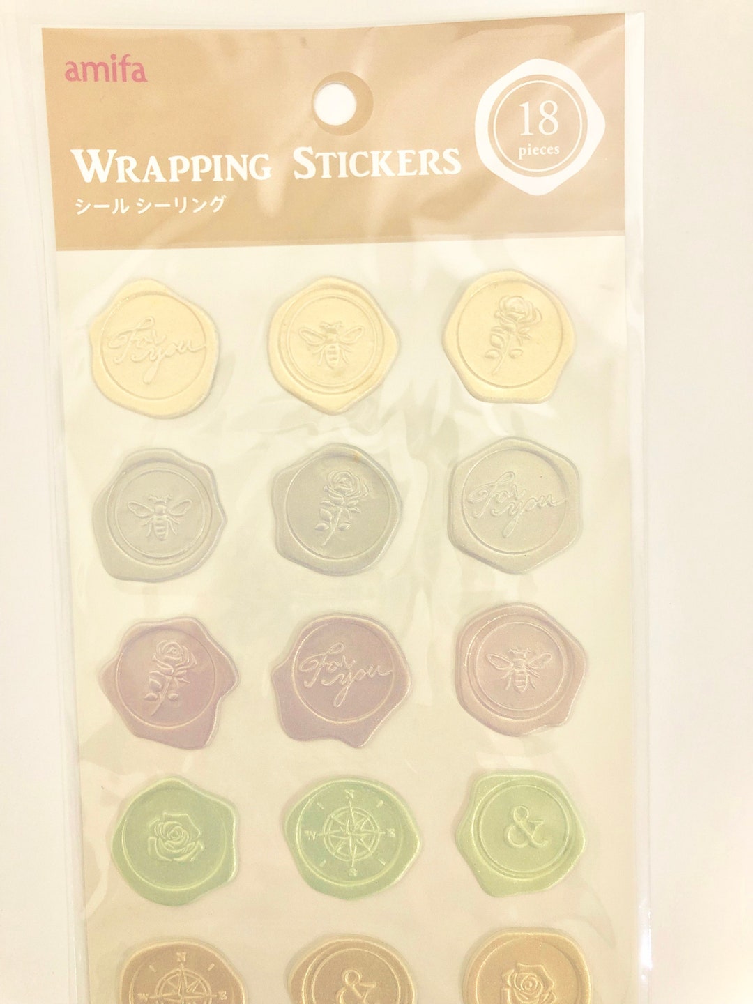 Wrapping Seal Sticker Gift Wrap Sticker, Candle Wax Like Sticker, Seal ...